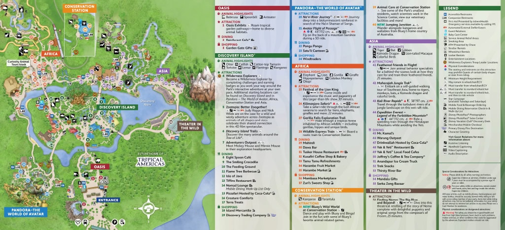 Animal Kingdom Map 2026 | Lands, Rides, and Parking | Deep Arrival