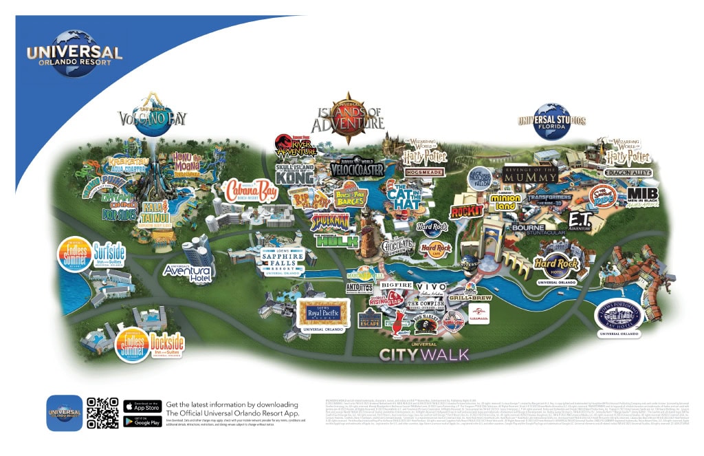Universal Orlando Park Map 2026 | All Parks and Hotels | Deep Arrival