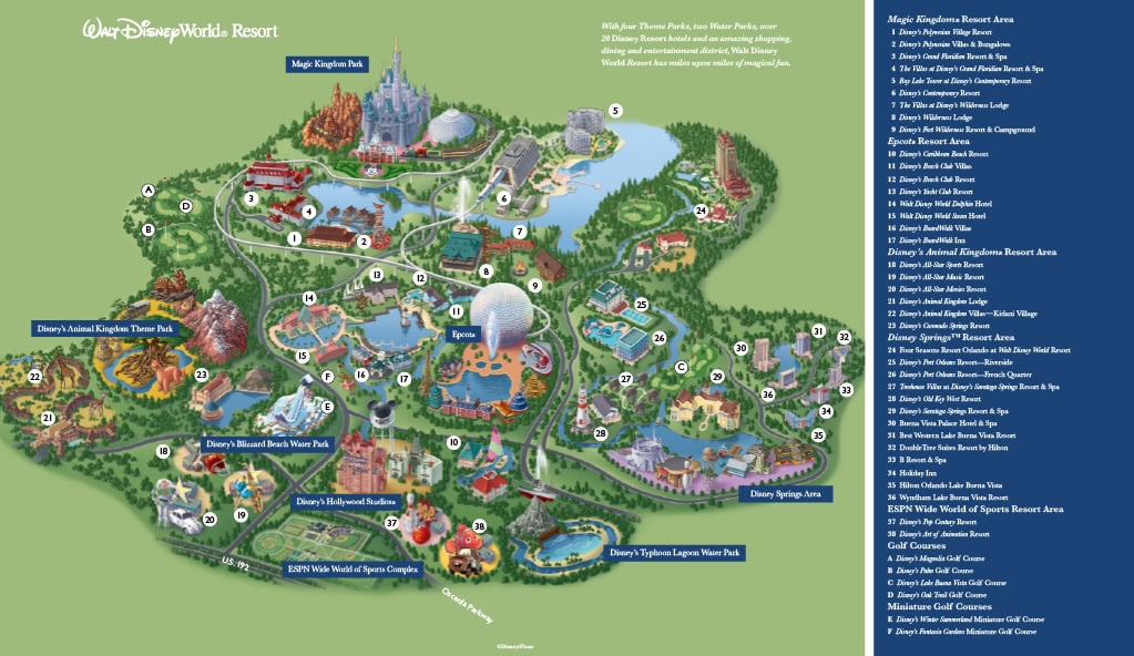 Walt Disney World Map 2026 | All Four Parks and Transit | Deep Arrival